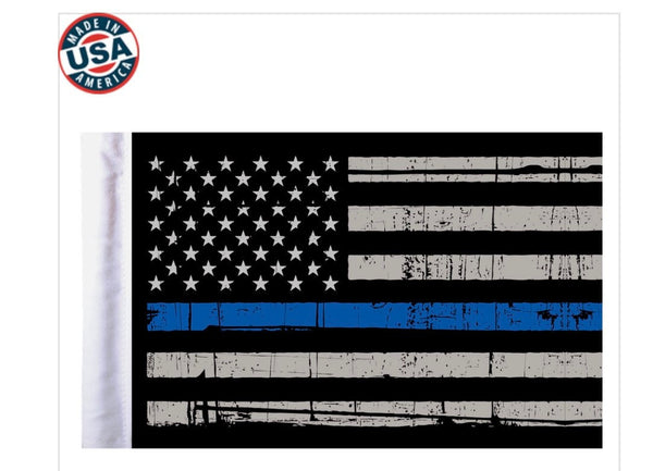 Thin Blue Line Motorcycle Flag “6 x 9” – Homeland Heroes USA
